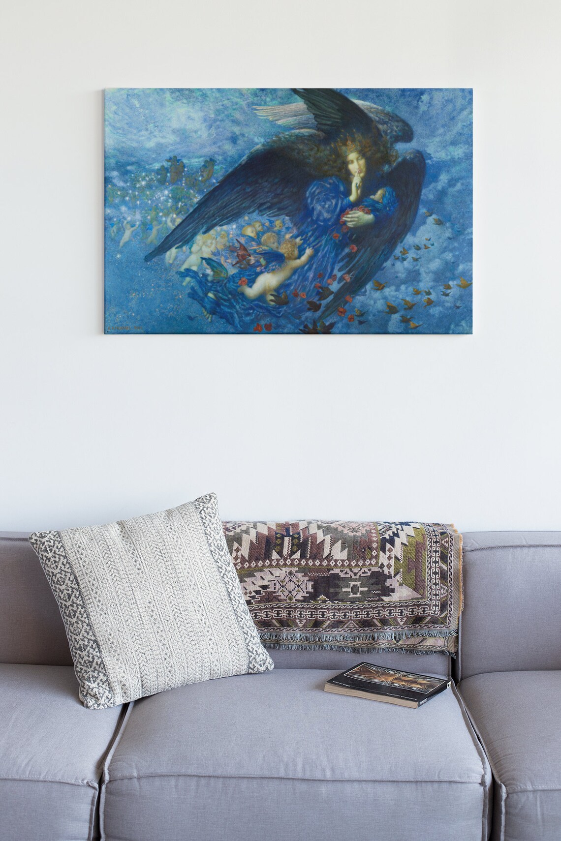 Night With Her Train of Stars Painting by Edward Robert Hughes - Etsy