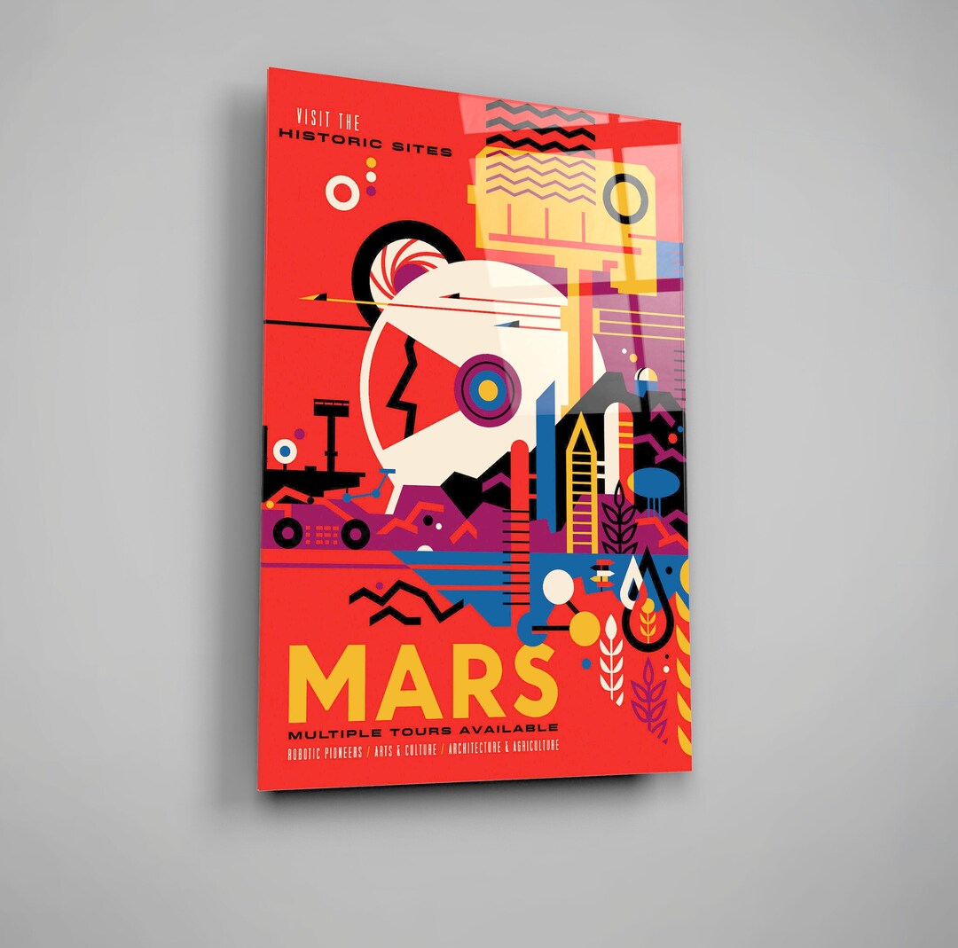 Visions of the Future, Mars 2018 NASA High Gloss Acrylic Glass Wall Art ...