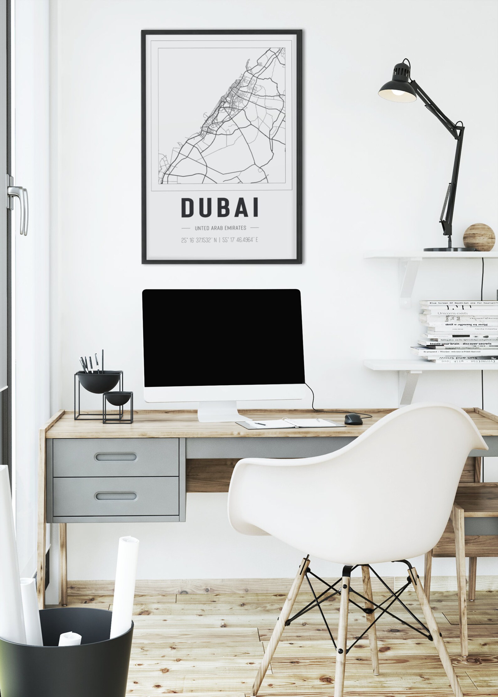 Dubai City Map Art, High Gloss Acrylic Glass Wall Decor - Etsy