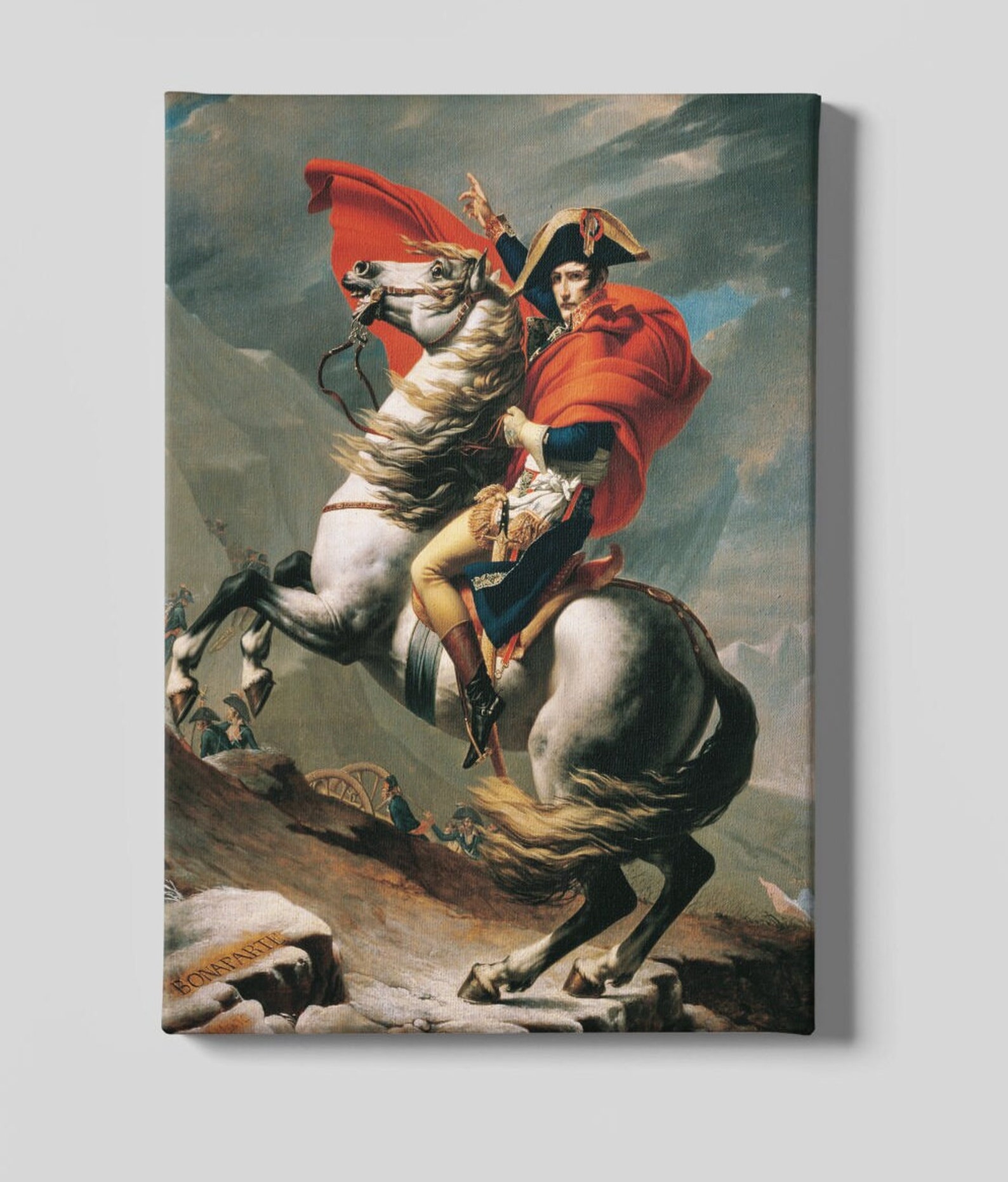 Napoleon Crossing the Alps by Jacques Louis David Canvas Art Print - Etsy