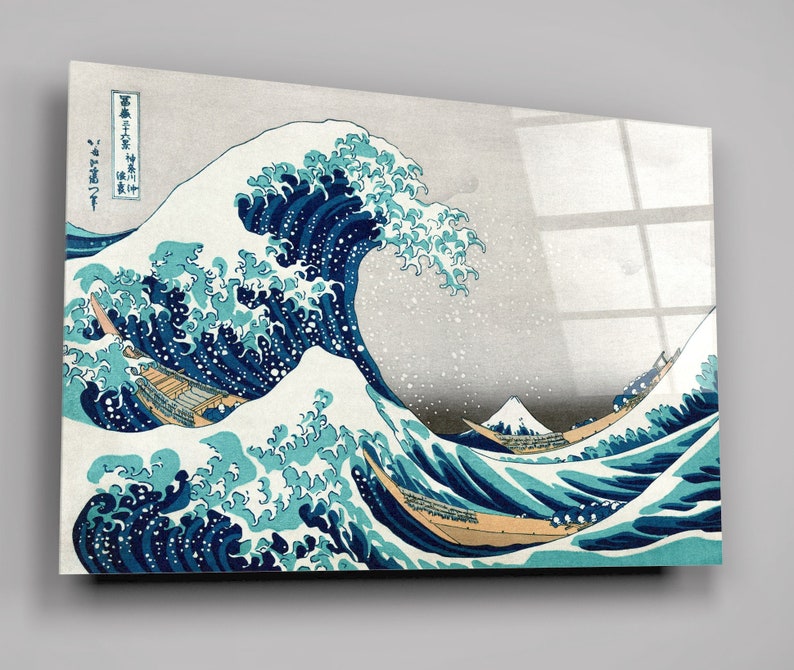 Katsushika Hokusai's the Great Wave off Kanagawa High Gloss Acrylic ...