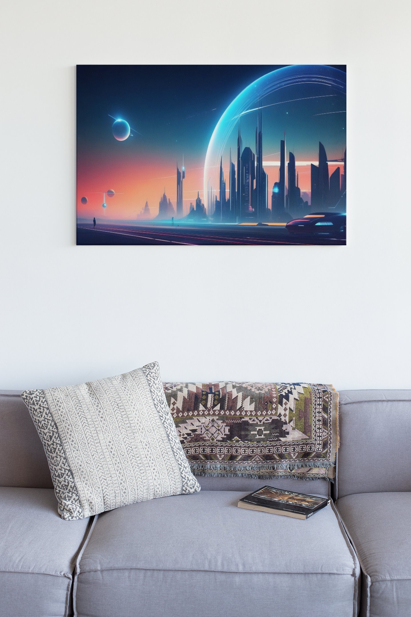 Futuristic City High Gloss Acrylic Glass Wall Art Ready to Hang - Etsy