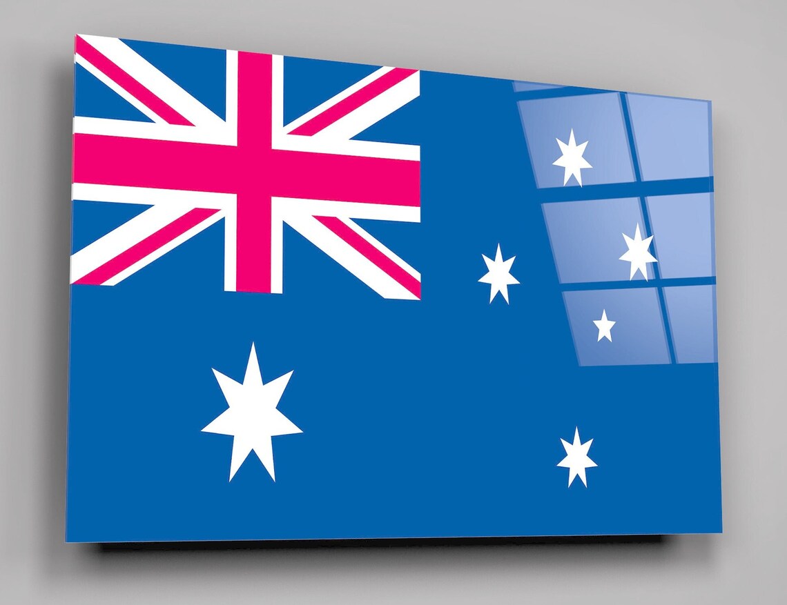Flag of Australia High Gloss Acrylic Glass Wall Art Ready to Hang - Etsy