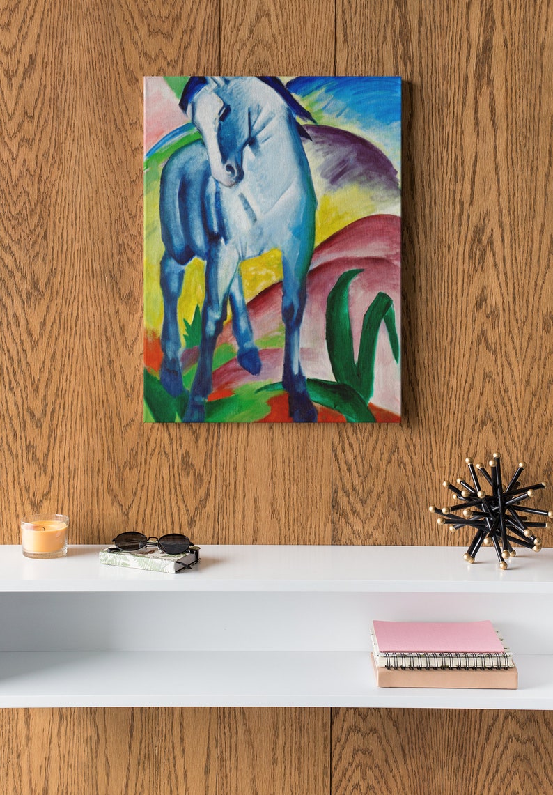 Blue Horse I Famous Painting by Franz Marc Canvas Art Print - Etsy