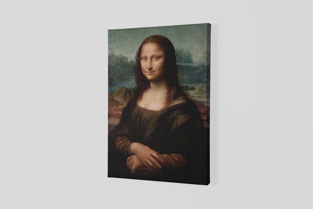 Leonardo Da Vinci Portrait of Mona Lisa Del Giocondo Canvas Art Print ...