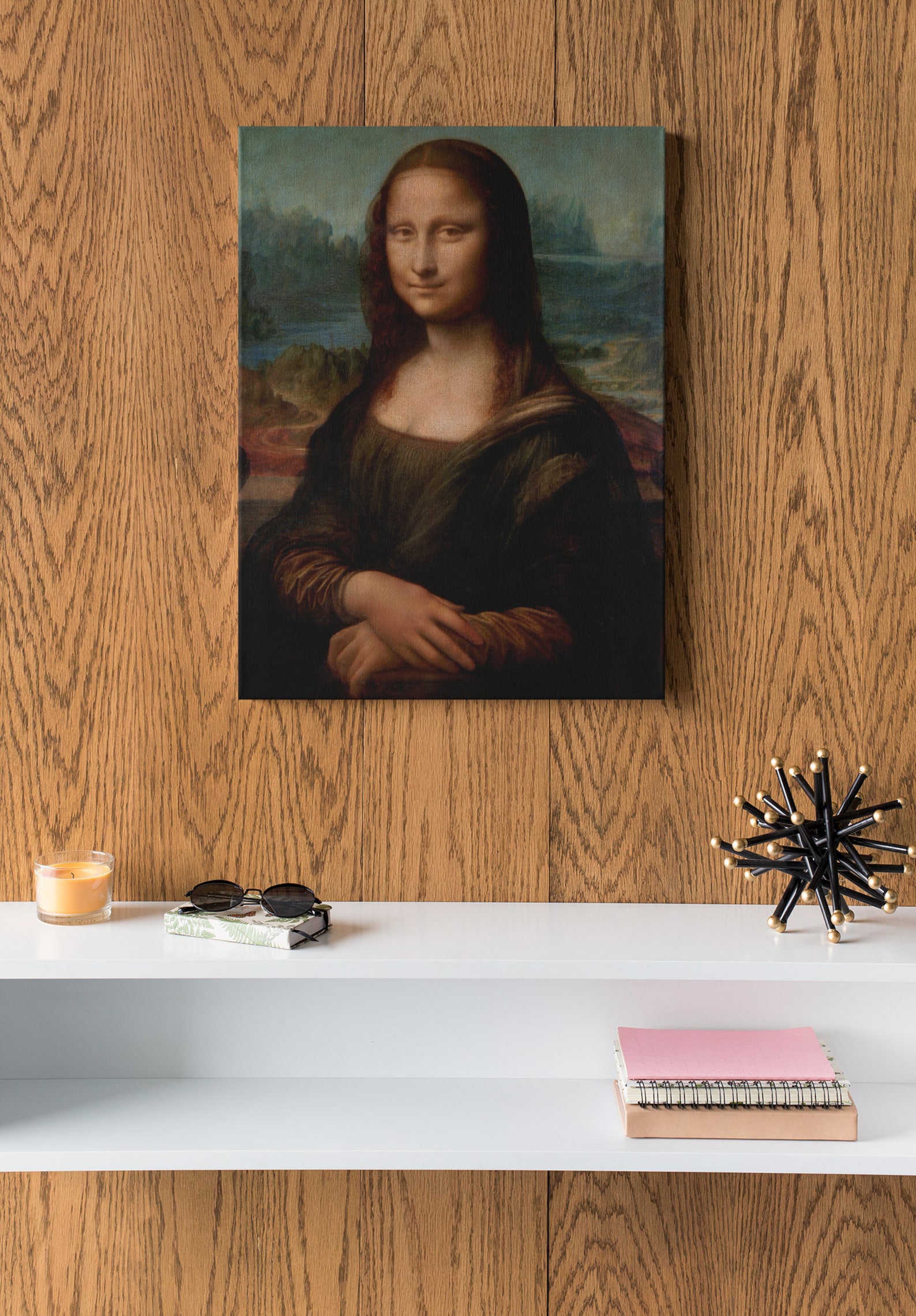 Leonardo Da Vinci Portrait of Mona Lisa Del Giocondo Canvas Art Print ...