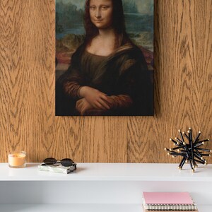 Leonardo Da Vinci Portrait of Mona Lisa Del Giocondo Canvas Art Print ...