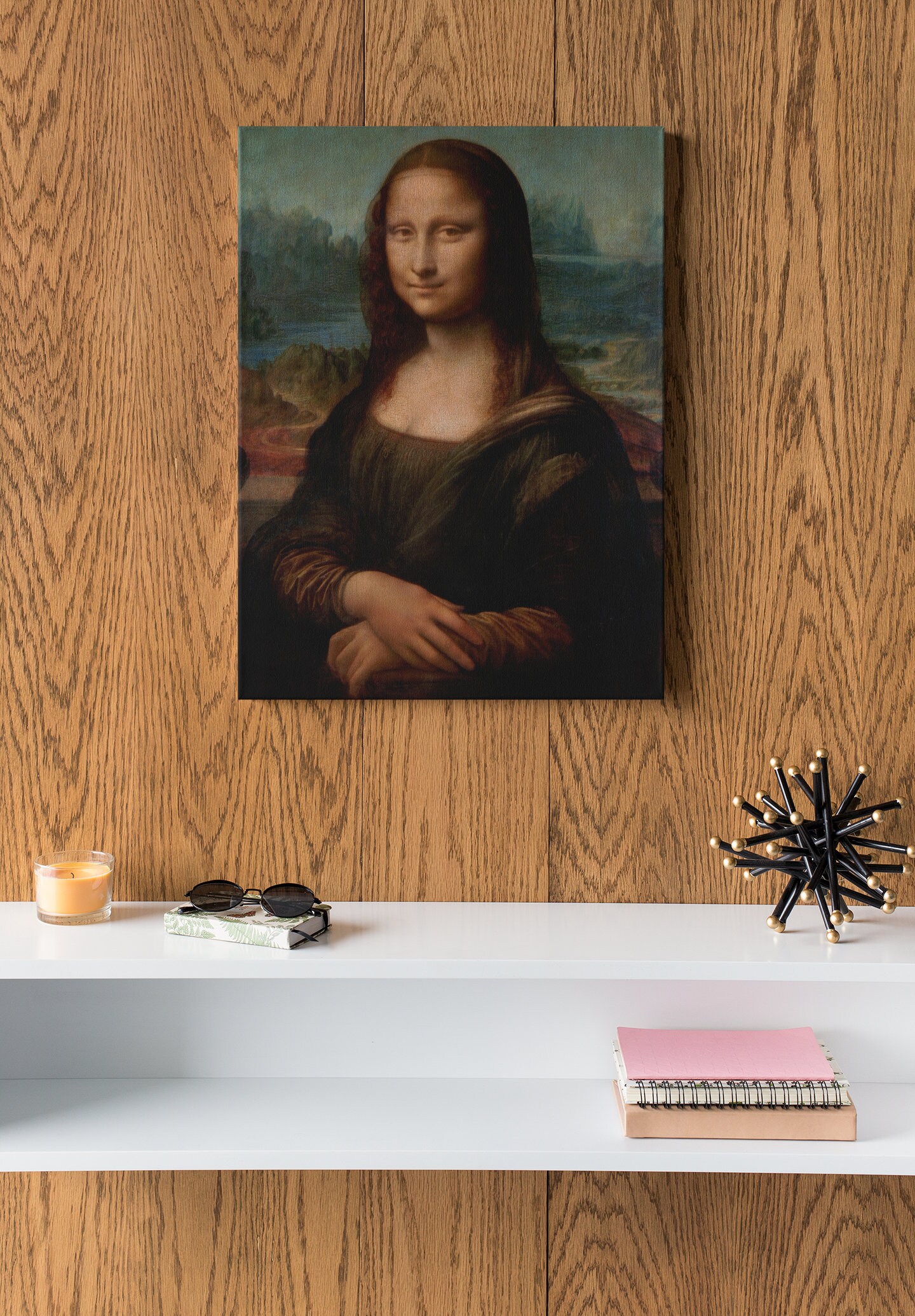 Leonardo Da Vinci Portrait of Mona Lisa Del Giocondo Canvas Art Print ...