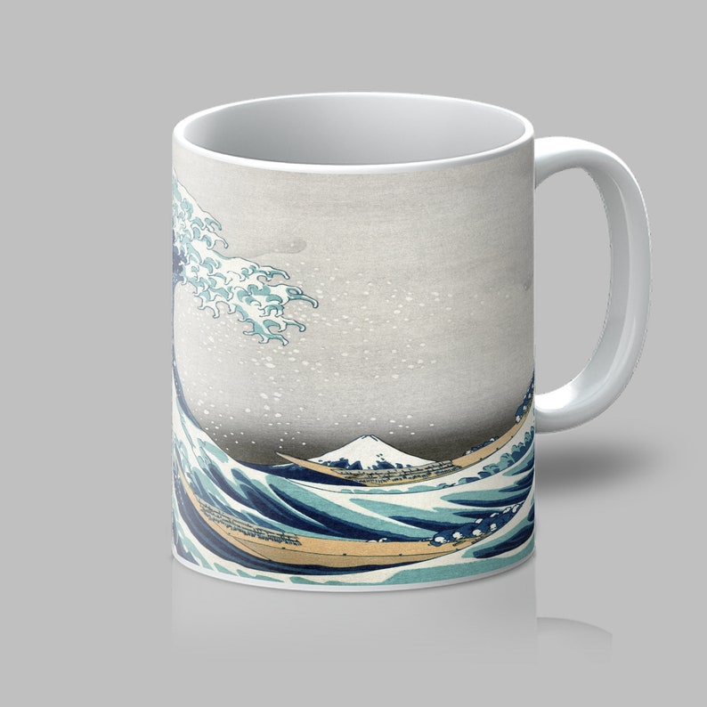 Wave off Kanagawa Coffee Mug, Japanese Art Ceramic Mug 11oz - Etsy