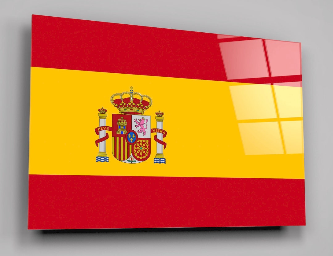 Flag of Spain High Gloss Acrylic Glass Wall Art Ready to Hang - Etsy