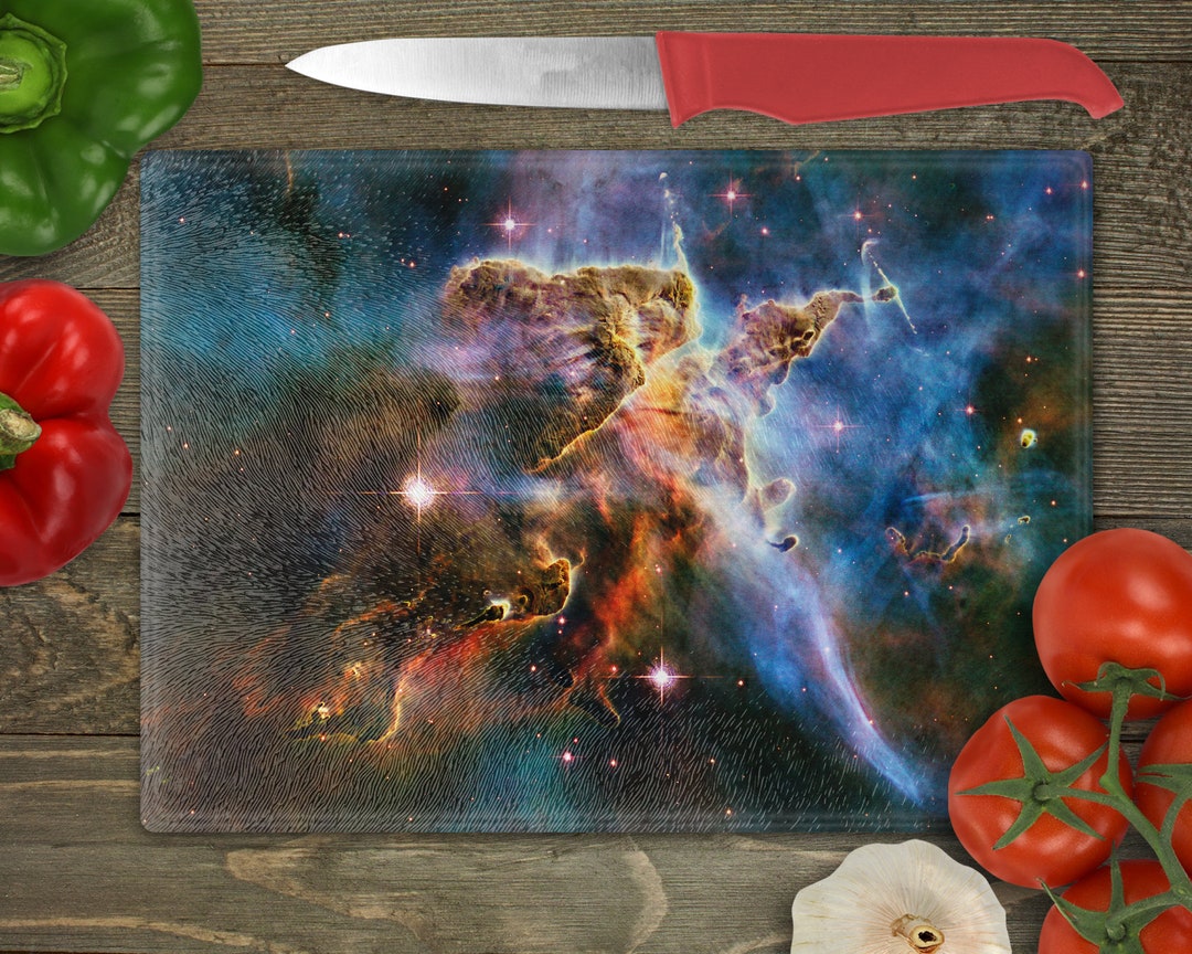 Nebula Space Galaxy Rectangular Glass Cuttingboard, Aesthetic Kitchen ...