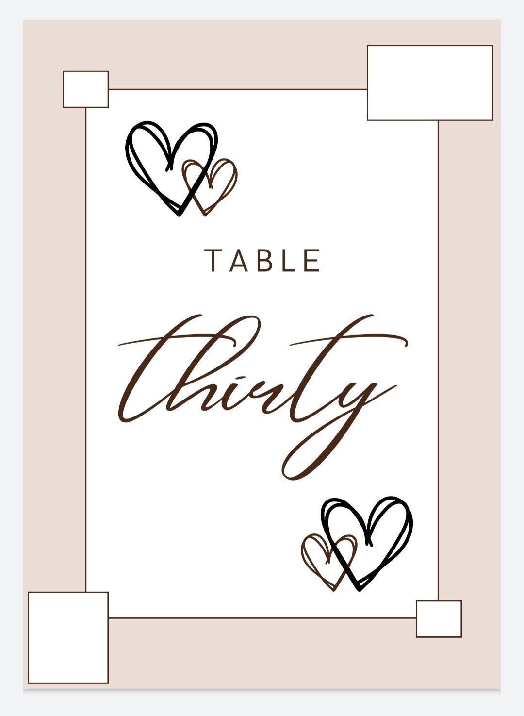 Minimalistic Wedding Reception Table Numbers - Etsy