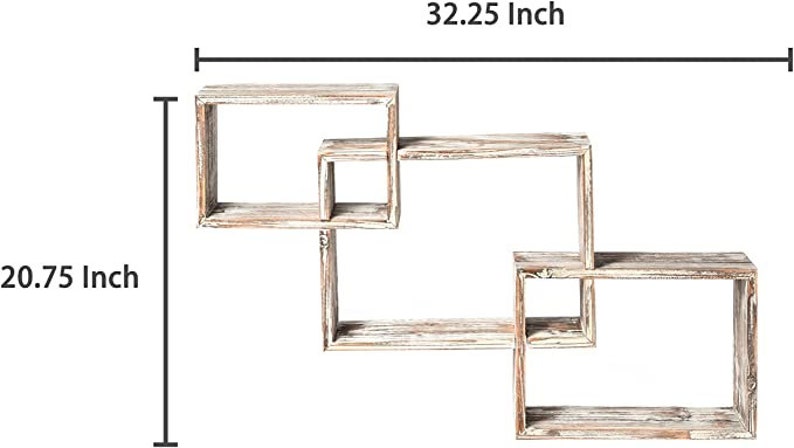Wall Mounted Torched Wood Interlocking Floating Shelves - Etsy