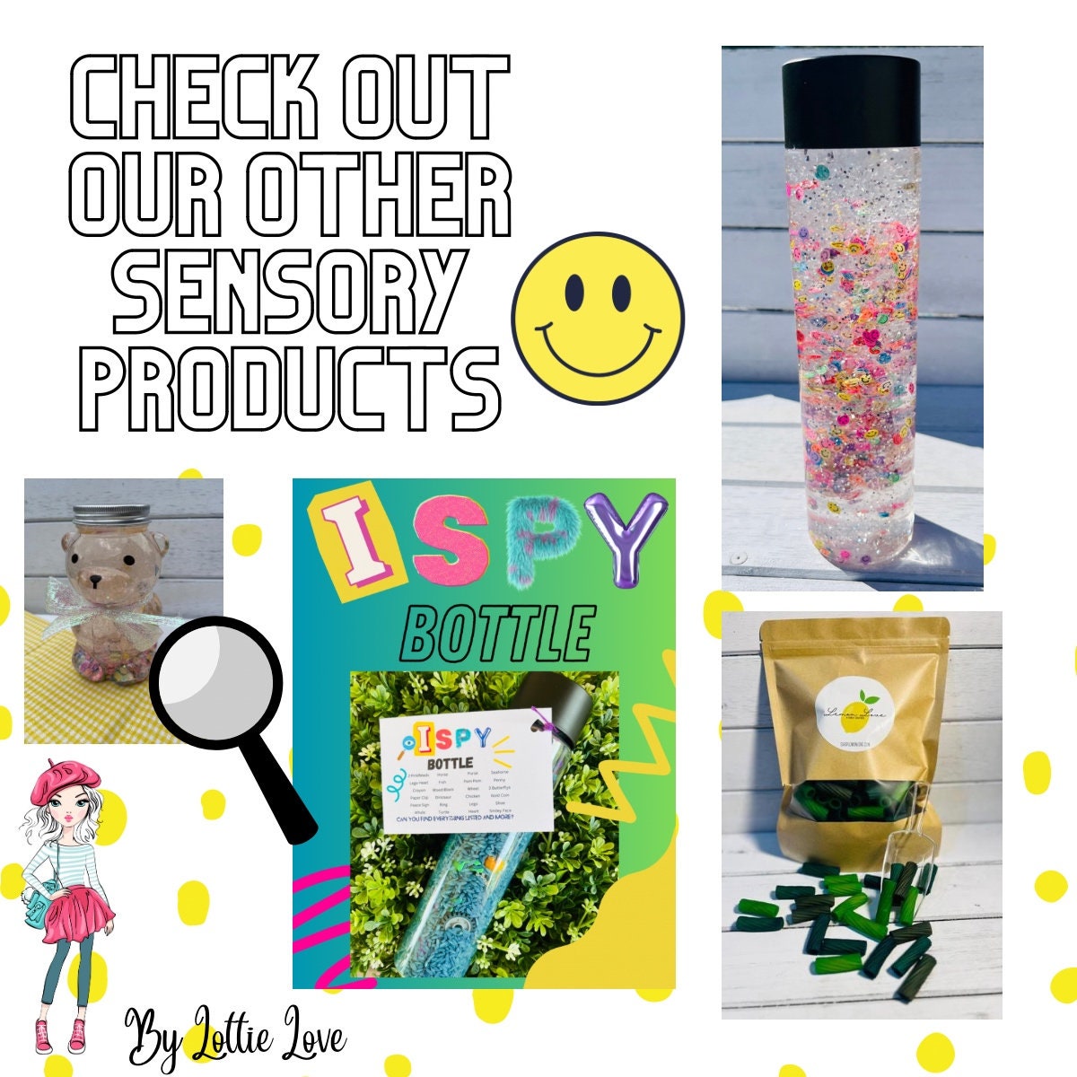 I Spy Bottle Seek and Find Sensory School Classroom Games Spy Jar ...