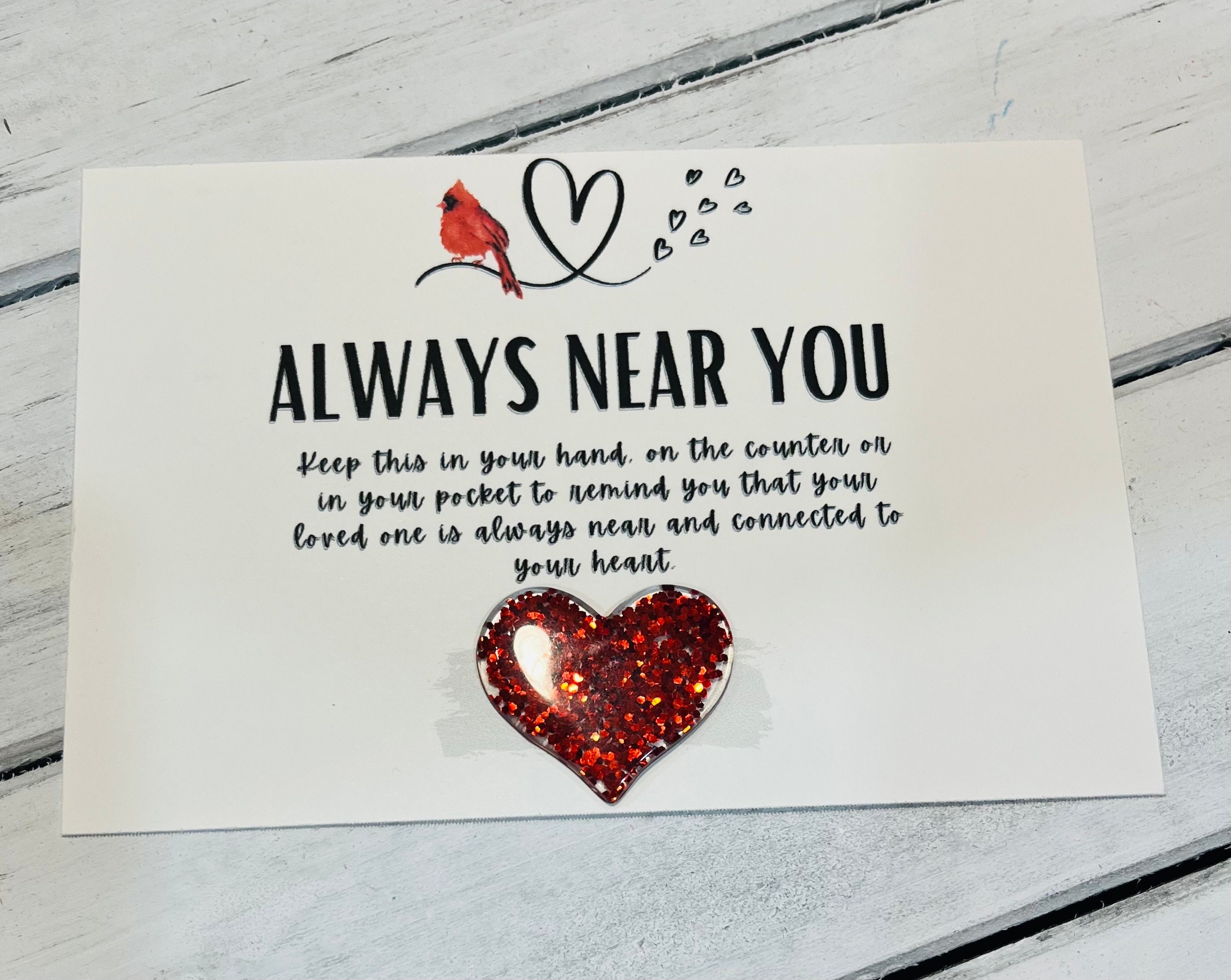 Pocket Hug Always Near You Resin Heart Gift for Mom Daughter Grief Gift ...