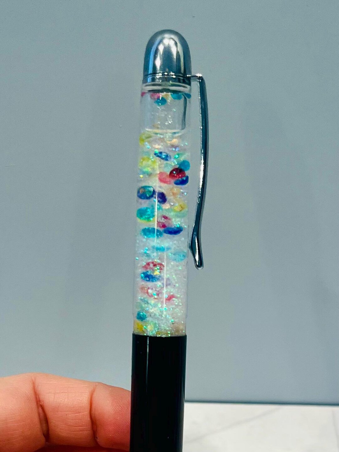 Floating Jewel Sensory Pen: Glitter Fidget Ballpoint Pen - Etsy