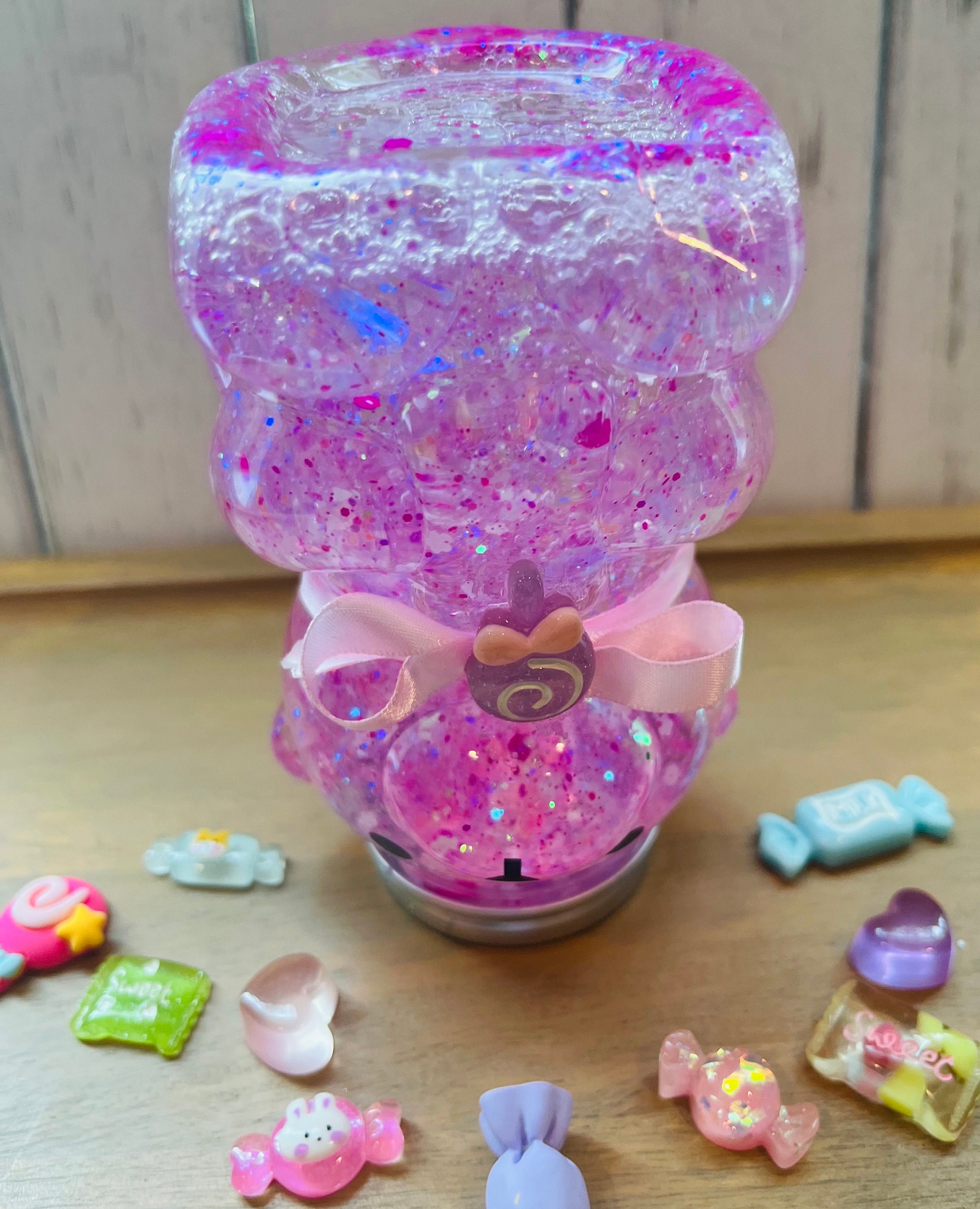 Pink Candy Glitter Jar Pink Valentine Bottle Sensory Toy Calm Down Jar ...