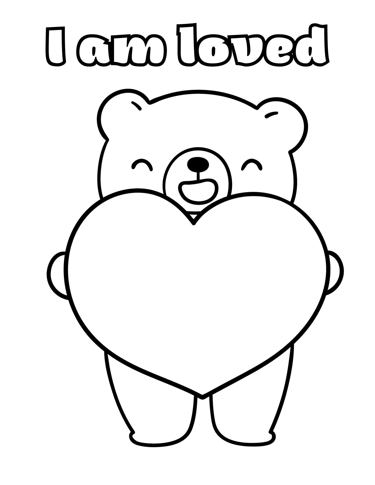 Valentines Day Custom Coloring Pages Affirmation Valentines Day ...