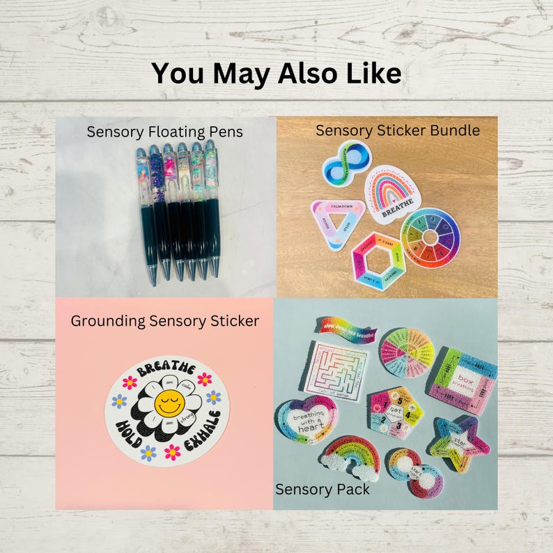 ADHD Sensory Grounding Sticker Pack for Kids: Anxiety & Mindfulness ...