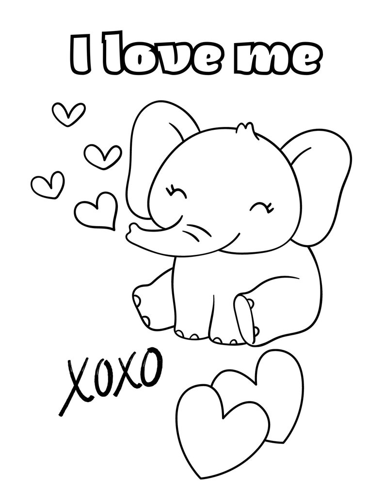 Valentines Day Custom Coloring Pages Affirmation Valentines Day ...