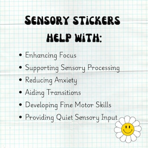 Sensory Sticker Bundle: ADHD Anxiety Relief, Tactile Fidget Stickers ...