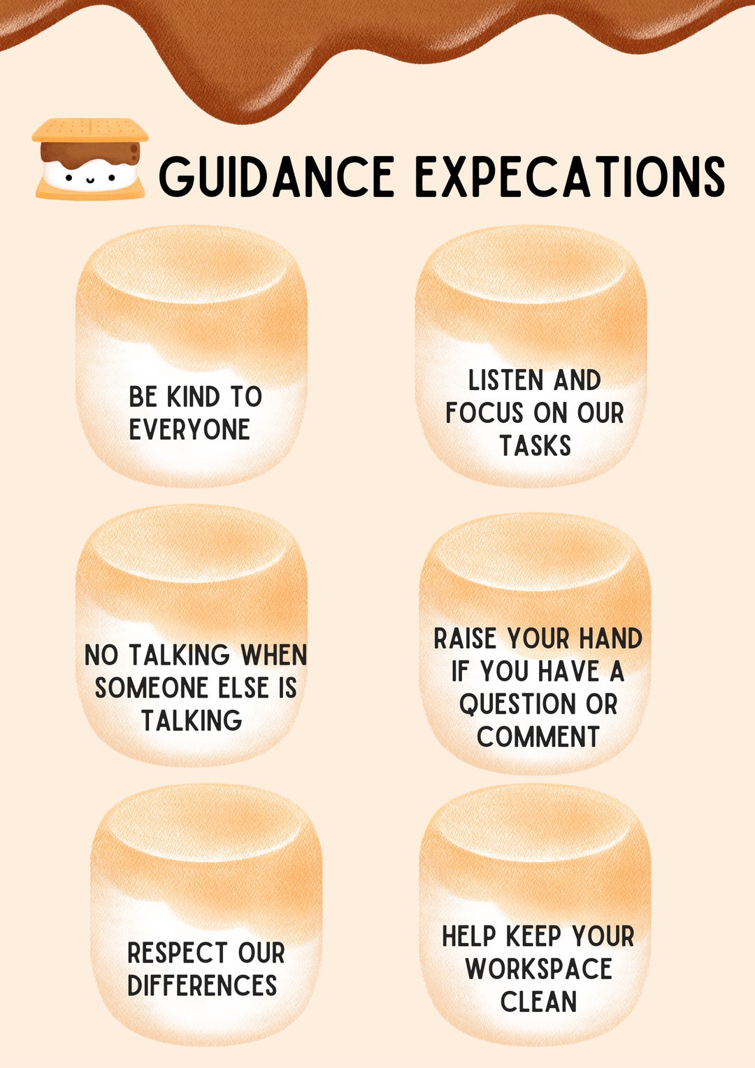Printable Classroom Guidance Expectations Download for School ...