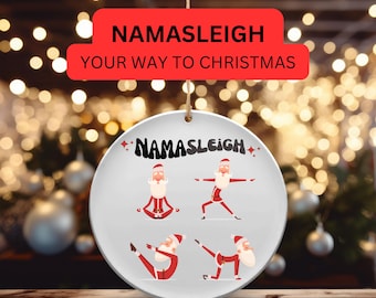 Yoga Pose Meditation Lotus Pose Ceramic Christmas Holiday Tree Ornament ...