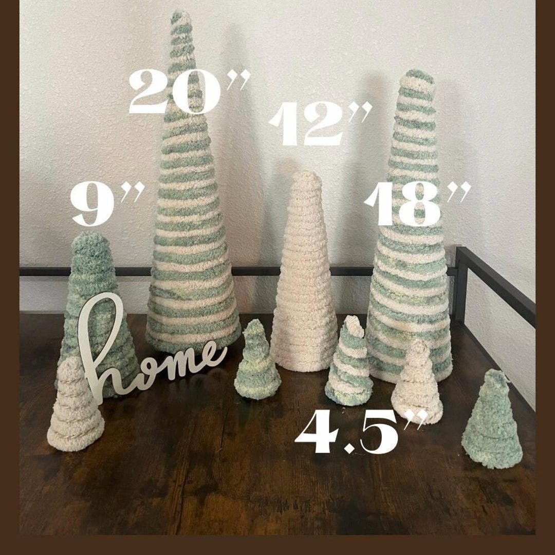 Yarn Tree Chunky Yarn Tree Holiday Decorations Farmhouse Christmas ...