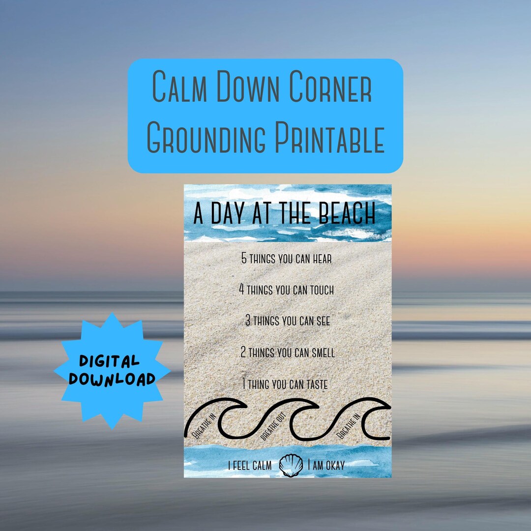 Grounding Technique: Calm Down Corner Digital Download Anxiety Tool - Etsy