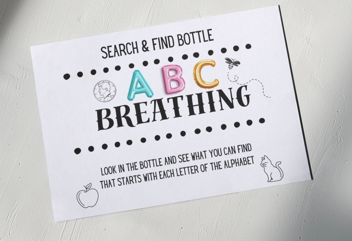 Alphabet I Spy Bottle: Sensory Grounding Game for Toddlers - Etsy