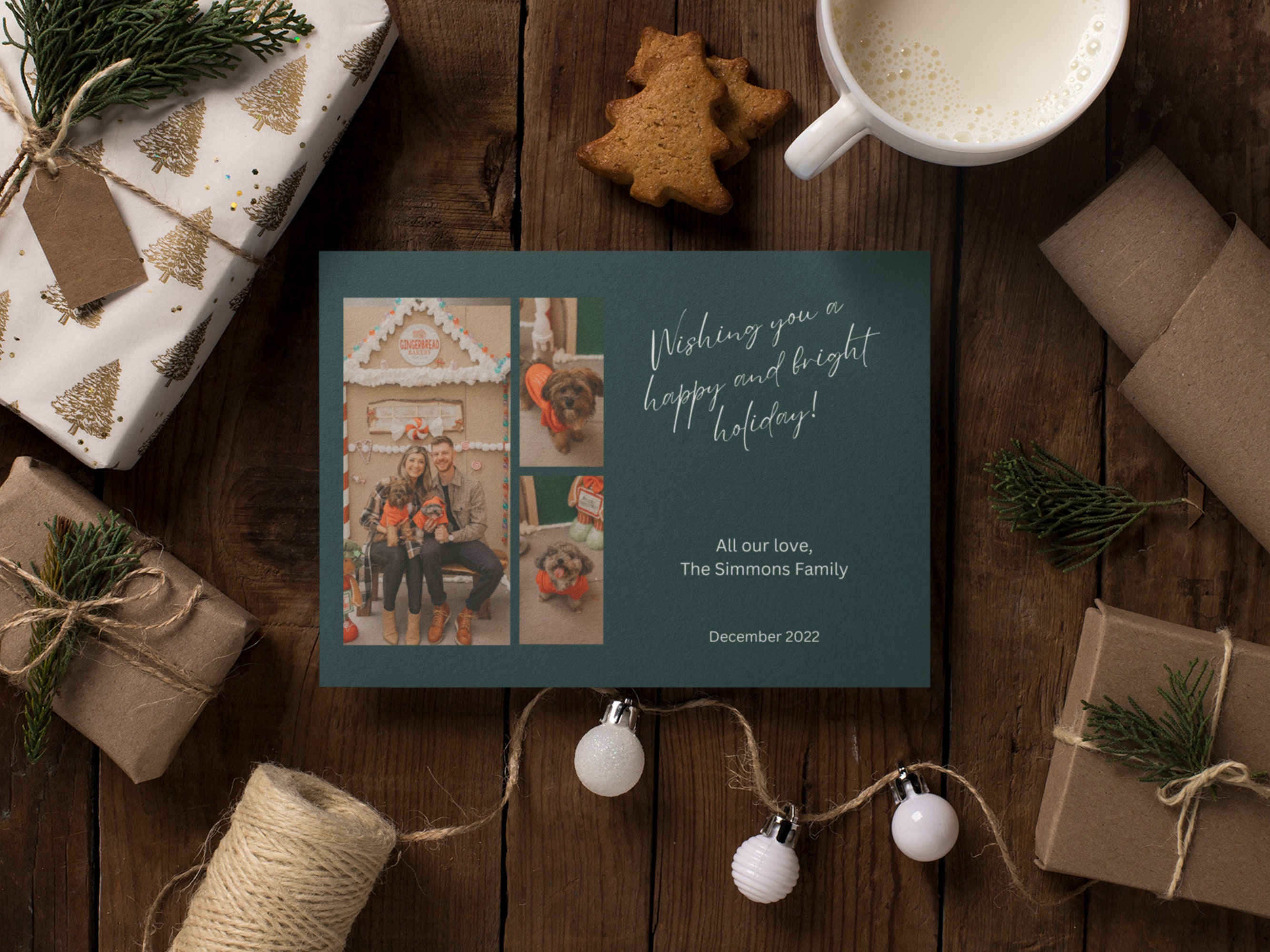 Editable Canva Christmas Card Template Holiday Card - Etsy