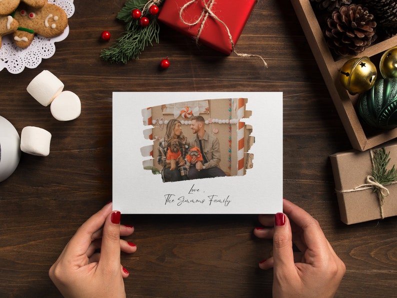 Editable Canva Christmas Card Template Holiday Card Etsy