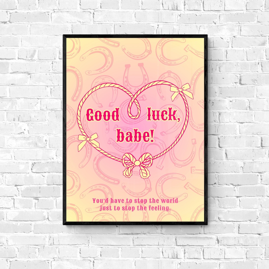 Good Luck, Babe! Poster, Chappell Roan Song Lyrics Print, Pop Music ...