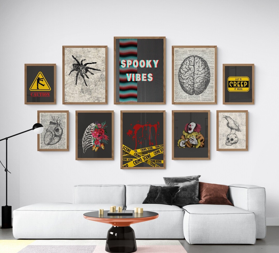 Halloween Print Set of 10, Spooky Halloween Posters, Scary Halloween ...