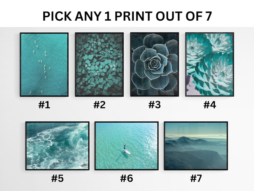 Teal Green Photo Print, Teal Photography Print, Nature Photo, Teal ...