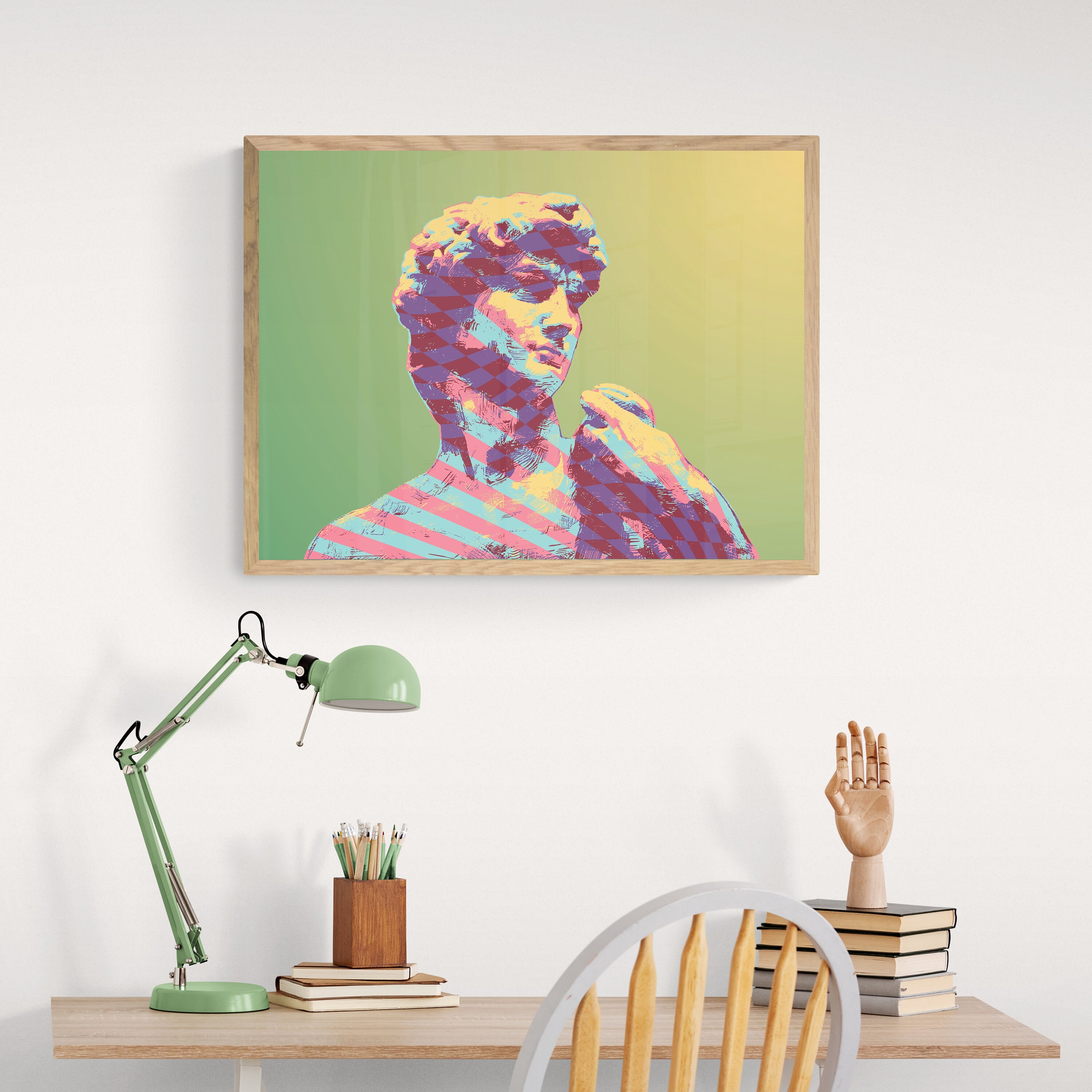Preppy Art Prints Set of 12, Funky Printable Arts, Colorful Groovy Art ...