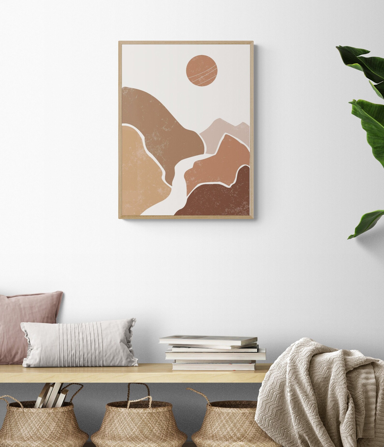 Brown Boho Wall Arts Set of 9, Earth Tone Bohemian Posters, Boho Nature ...