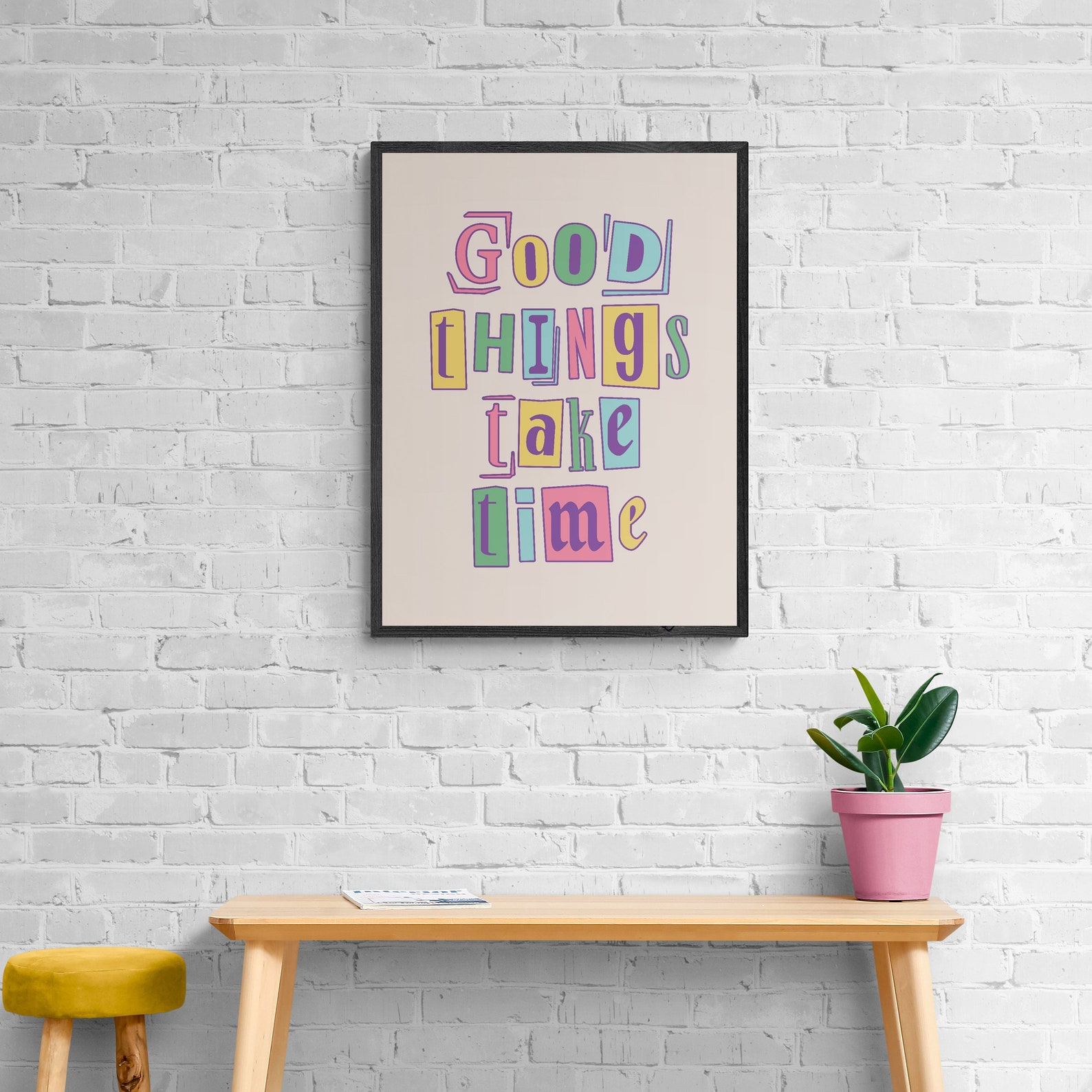Preppy Art Prints Set of 12, Funky Printable Arts, Colorful Groovy Art ...