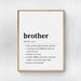 Brother Definition Print, Brotherhood Printable Art, Modern Minimalist ...