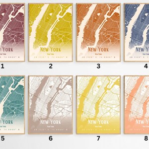 Custom City Map Set of 3 Prints, Map of Any City, Personalized City Map ...