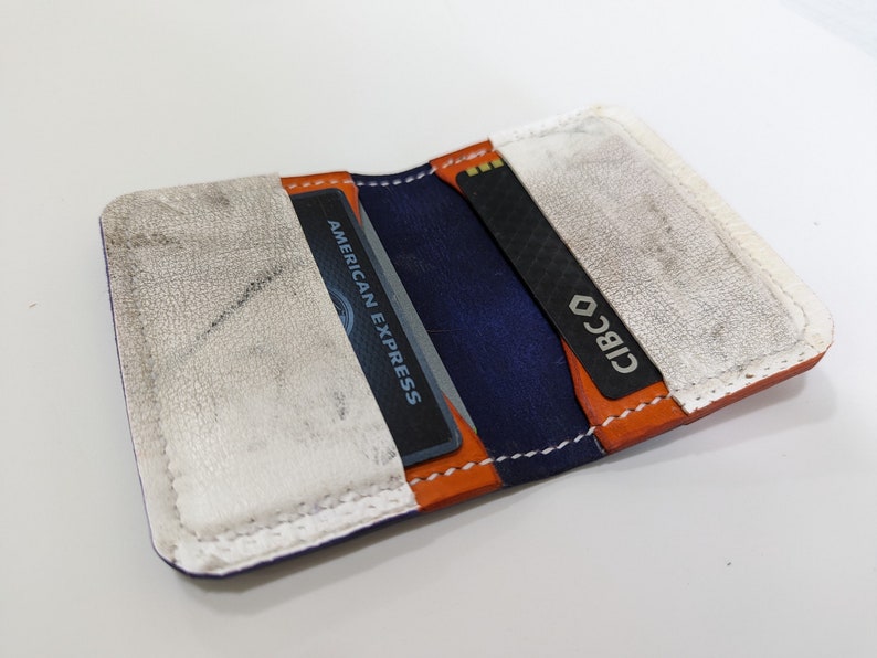 Goalie Pad Wallet Bifold Wallet With Vegtan Leather | Oilers ...