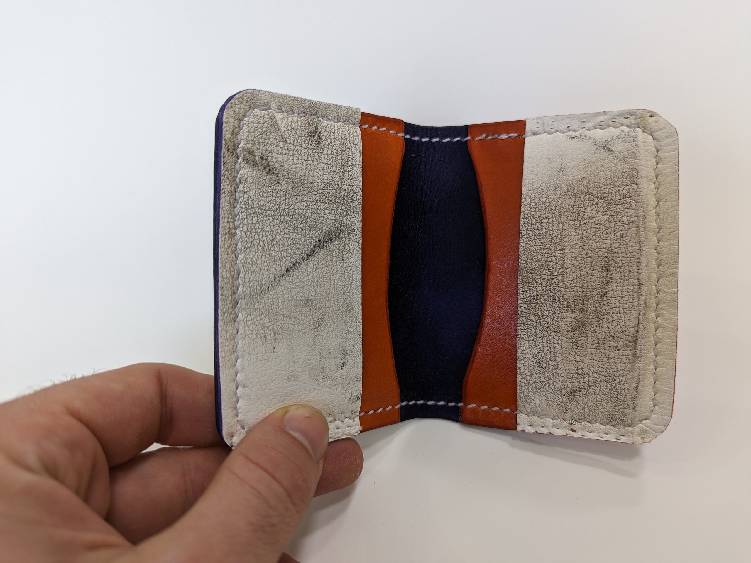 Goalie Pad Wallet Bifold Wallet With Vegtan Leather Oilers Islanders ...