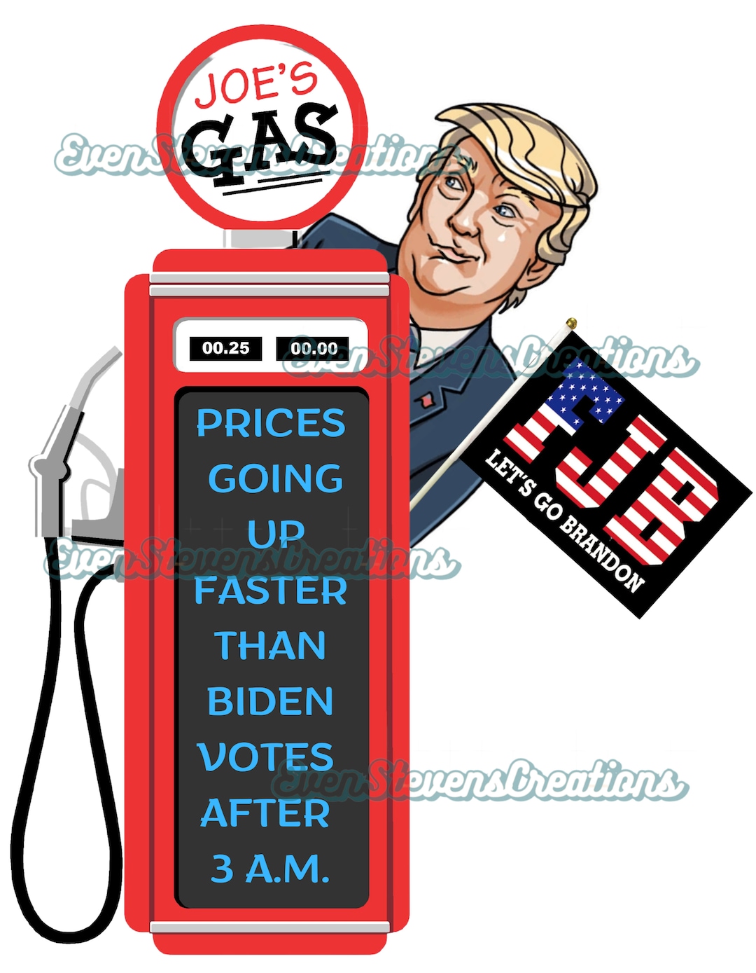 Donald Trump Gas Prices Faster Than Biden Votes Gas Pump - Etsy