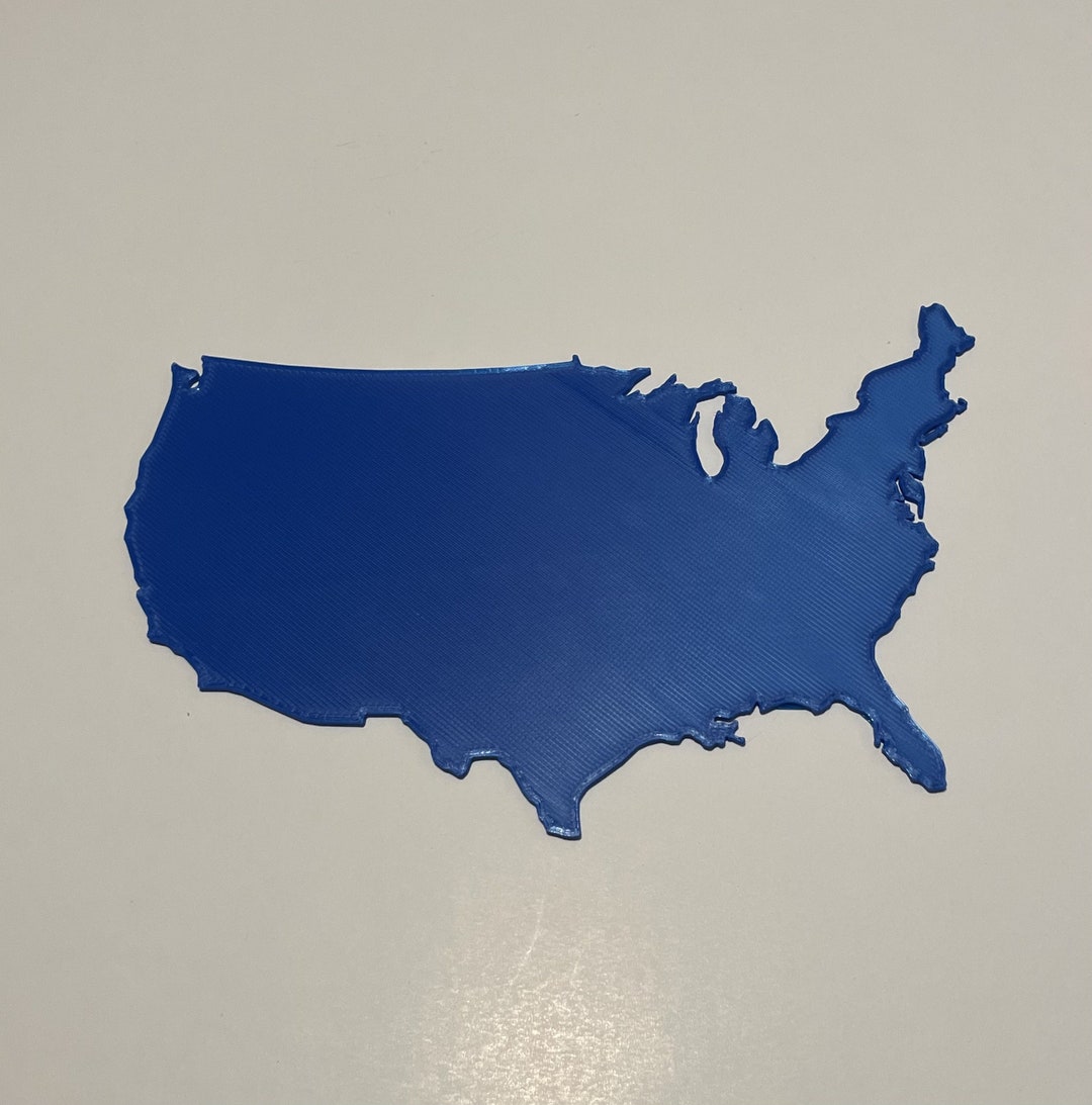 3D Printed USA | United States of America 3D Print | Red, White, Blue ...