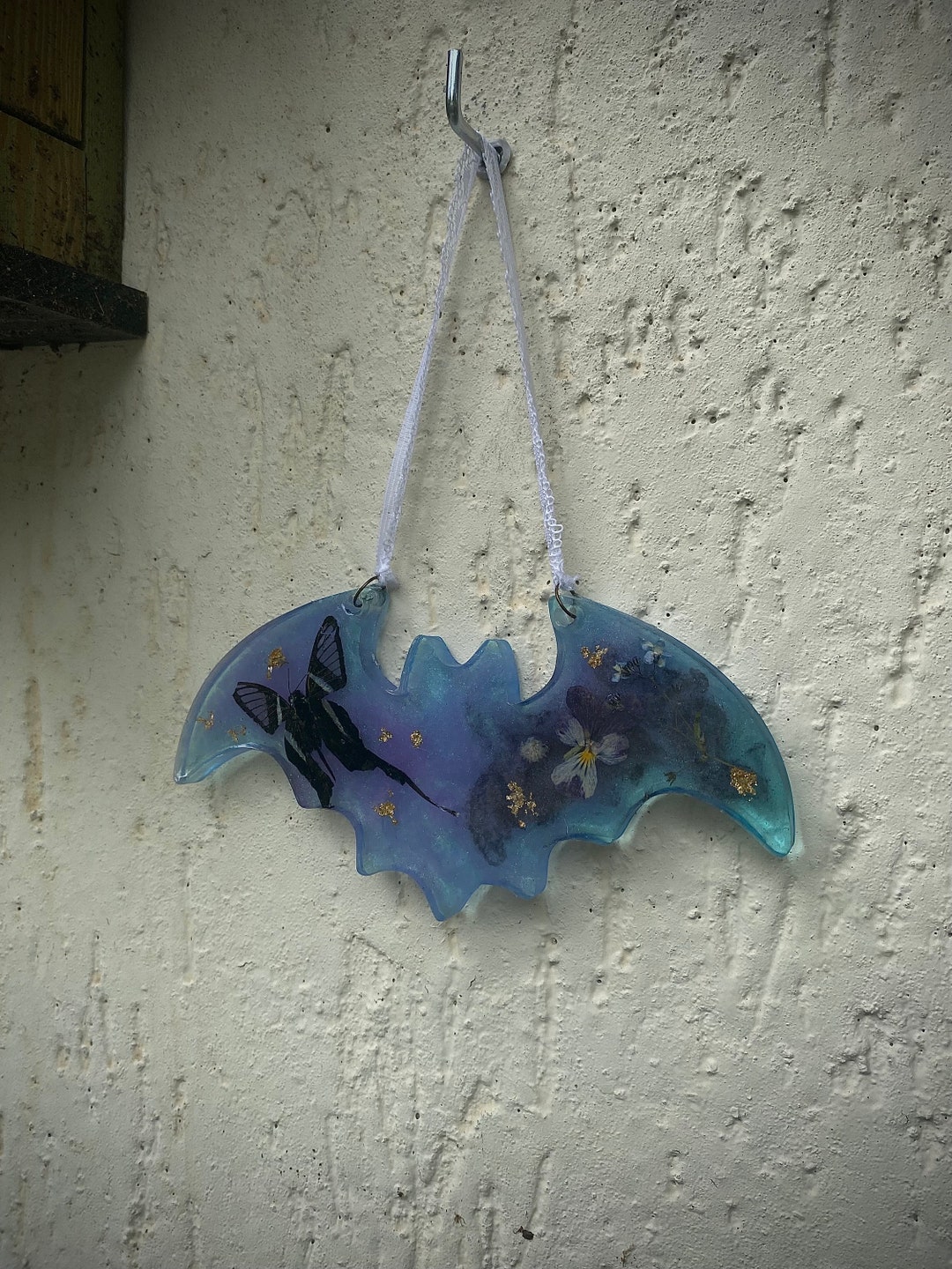 Taxidermy, Bat Wall Hanger With Encapsulated Butterfly - Etsy