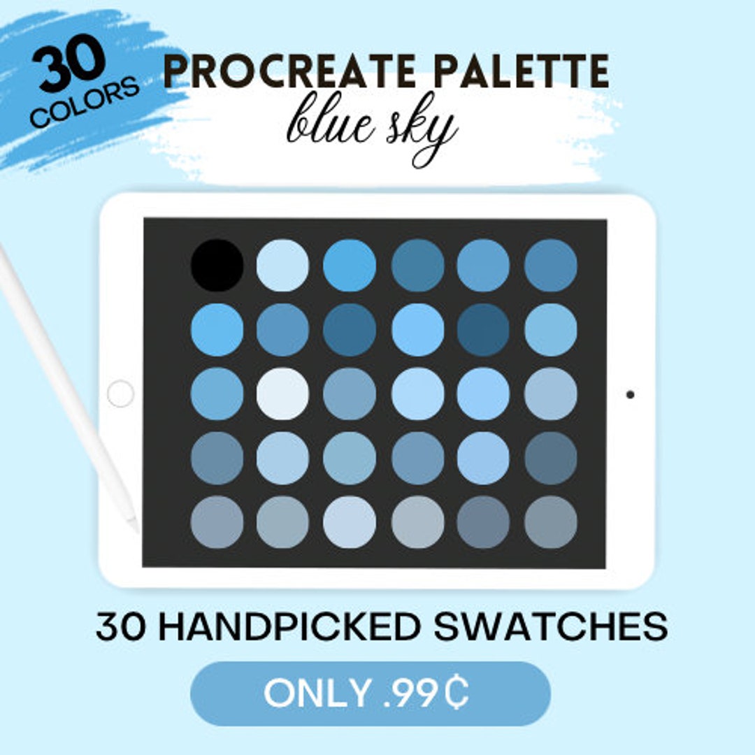 Blue Sky Procreate Color Palette - Etsy