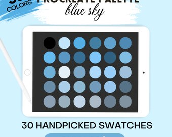 Procreate Color Palette Blue Butterfly - Etsy