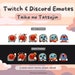 TAIKO DRUM GAME Emotes for Streamer | Emojis & Stickers for Twitch ...