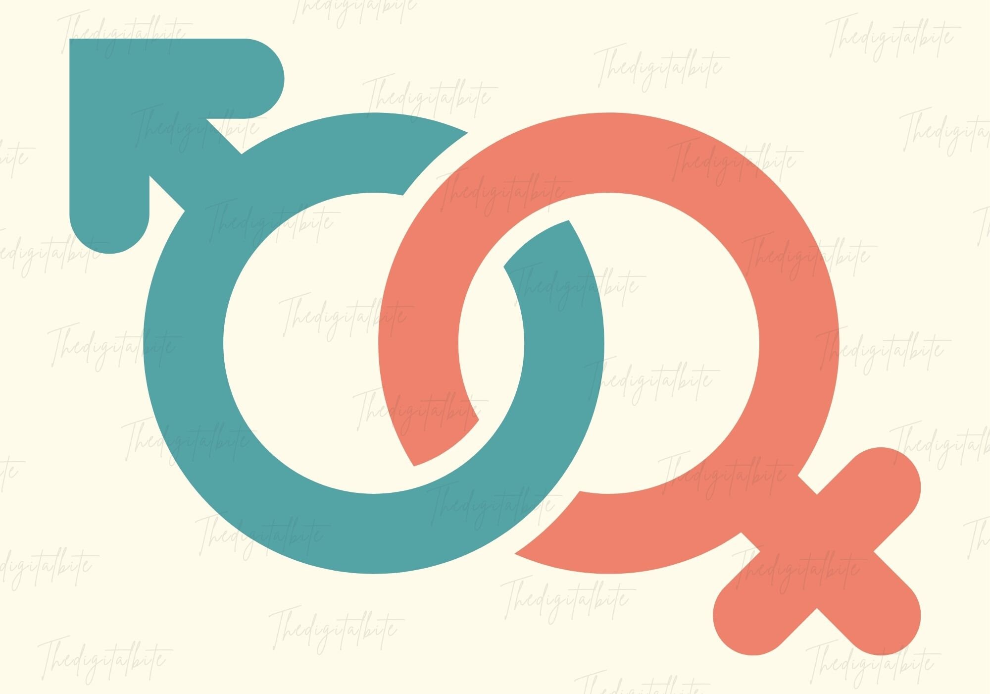 Gender Symbols Png Male And Female Icons Png Digital Cut Files Vector Files Gender Love Png
