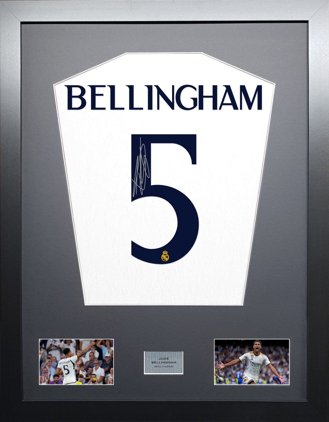 Jude Bellingham Real Madrid Machine Signed Shirt Frame - Etsy